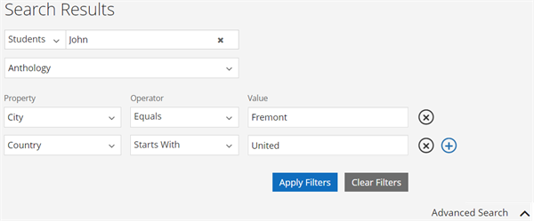 Search Using the Command Bar and Advanced Search