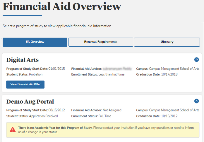 Financial Aid Overview
