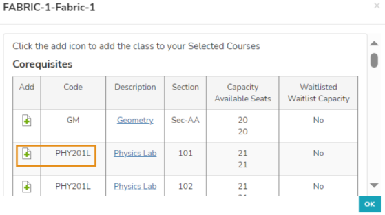 Step 1 - Select Courses