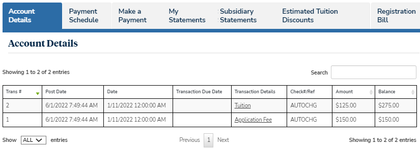 Account Information