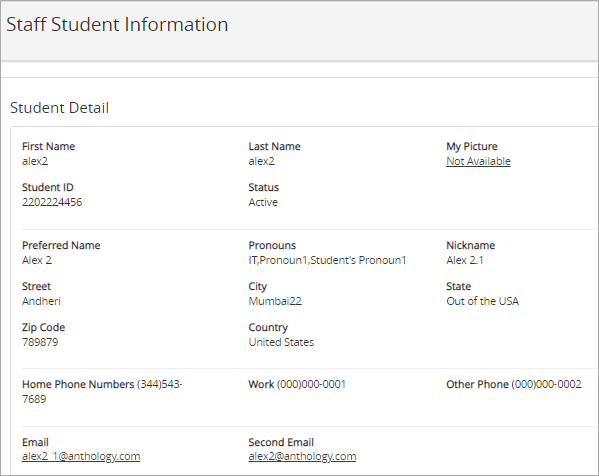 Student Information