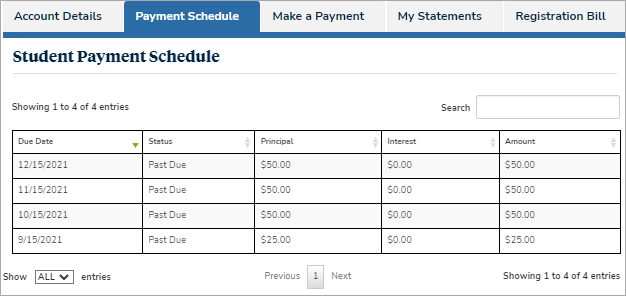 Payment Schedule