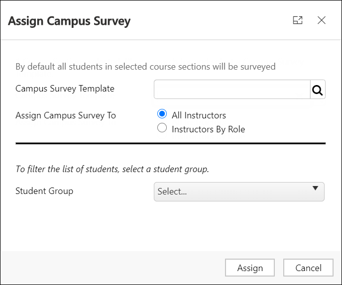 Assigning a Campus Survey
