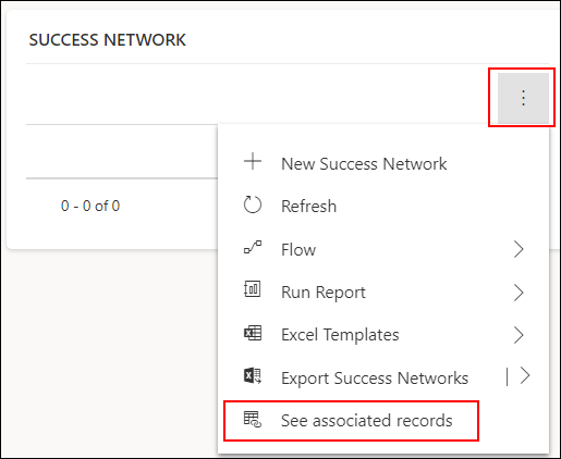 Viewing All Success Network Records For a Contact
